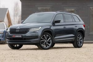 Grey Skoda Kodiaq 2021 in Jelgava, with an engine capacity of 1.50 L and mileage of 188 thousand km for 21900 €, photo 4 on AUTOMOTO.COM.LV