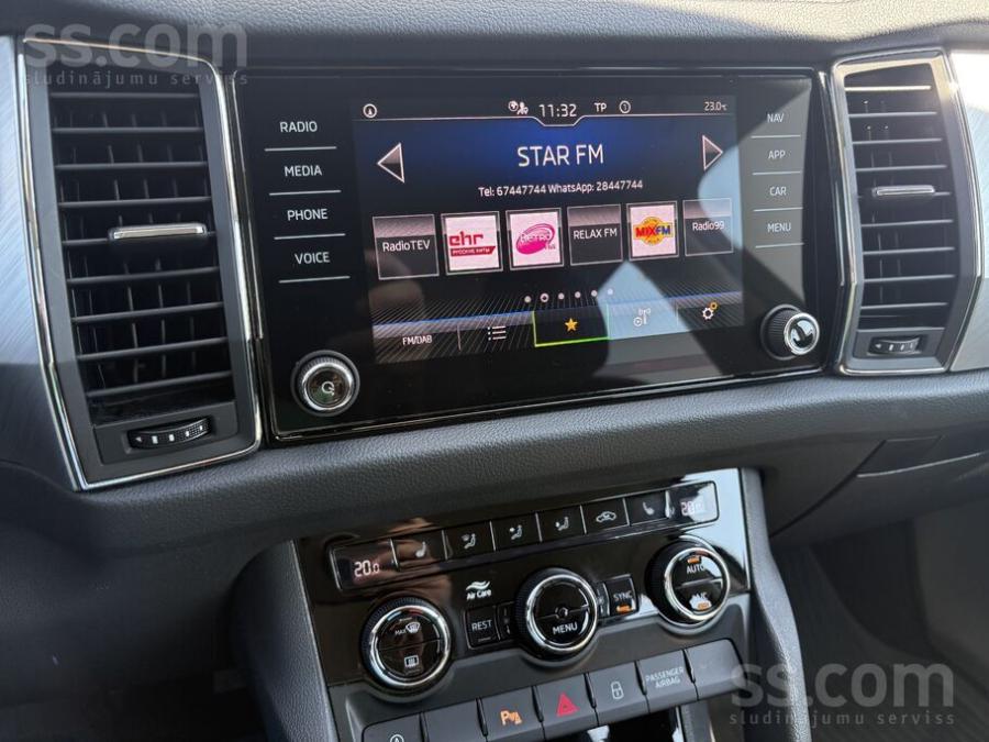 Grey Skoda Kodiaq 2021 in Riga, with an engine capacity of 1.50 L and mileage of 65 thousand km for 21500 €, photo 26 on AUTOMOTO.COM.LV