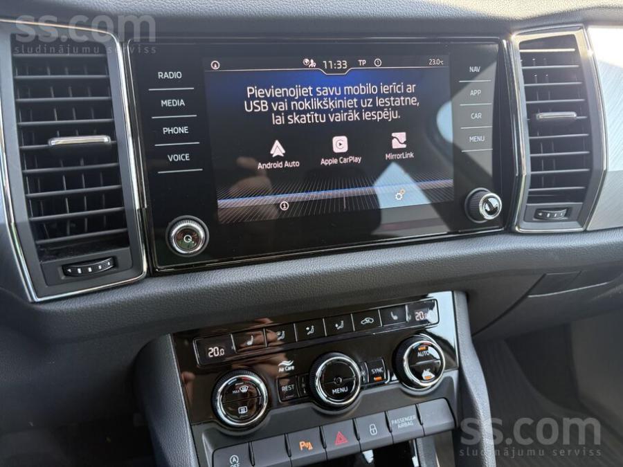 Grey Skoda Kodiaq 2021 in Riga, with an engine capacity of 1.50 L and mileage of 65 thousand km for 21500 €, photo 28 on AUTOMOTO.COM.LV