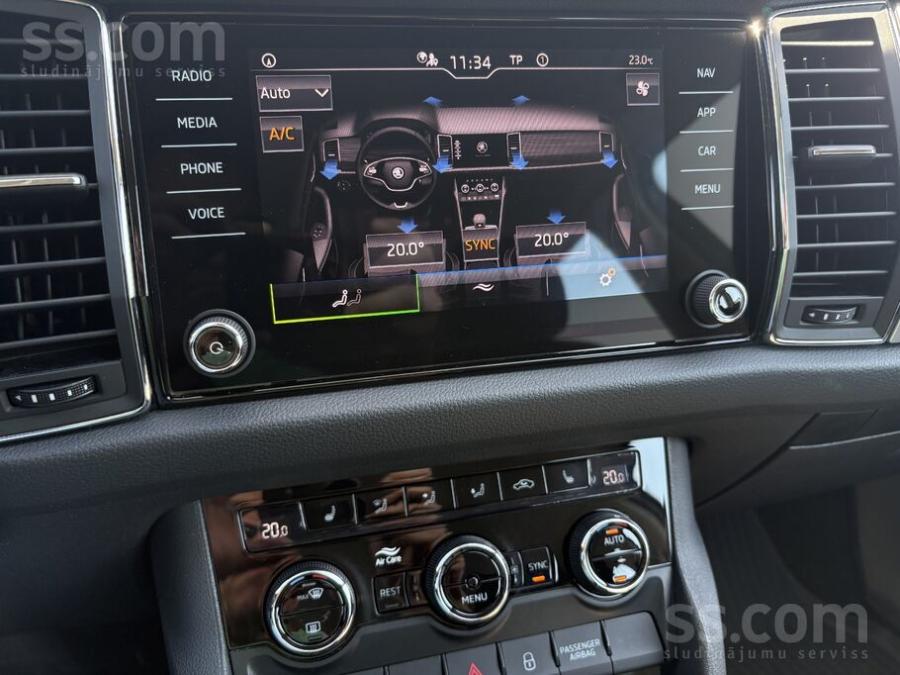 Grey Skoda Kodiaq 2021 in Riga, with an engine capacity of 1.50 L and mileage of 65 thousand km for 21500 €, photo 31 on AUTOMOTO.COM.LV