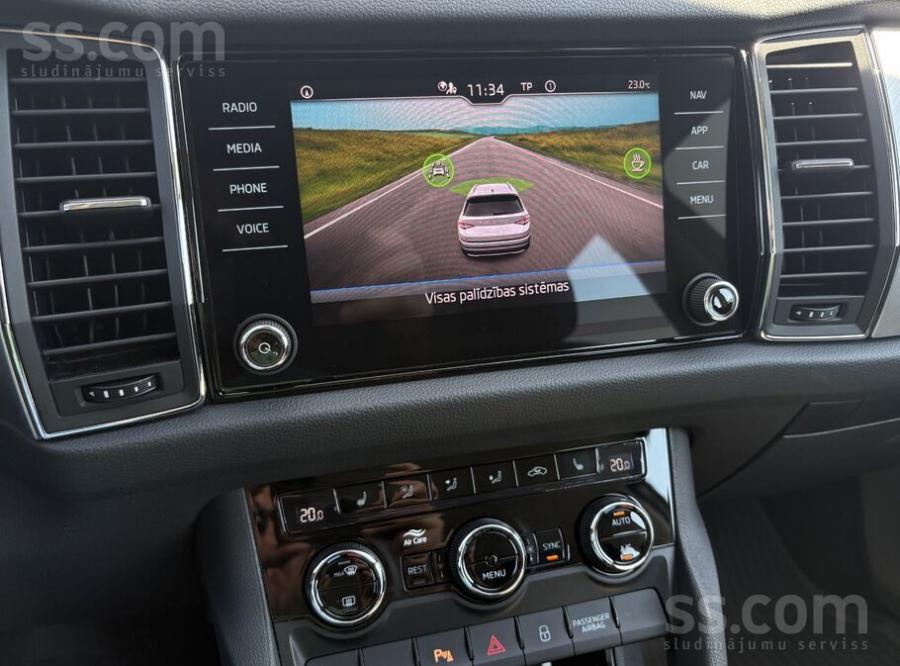 Grey Skoda Kodiaq 2021 in Riga, with an engine capacity of 1.50 L and mileage of 65 thousand km for 21500 €, photo 32 on AUTOMOTO.COM.LV