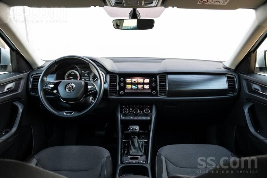 Grey Skoda Kodiaq 2021 in Riga, with an engine capacity of 1.50 L and mileage of 70 thousand km for 23650 €, photo 11 on AUTOMOTO.COM.LV