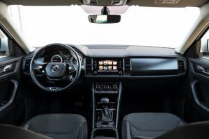 Grey Skoda Kodiaq 2021 in Riga, with an engine capacity of 1.50 L and mileage of 70 thousand km for 23650 €, photo 11 on AUTOMOTO.COM.LV