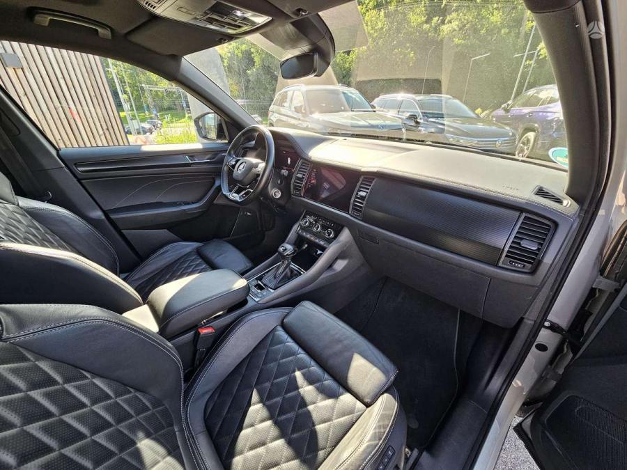 Grey Skoda Kodiaq 2021 in Vilnius, with an engine capacity of 1.97 L and mileage of 187 thousand km for 27000 €, photo 15 on AUTOMOTO.COM.LV