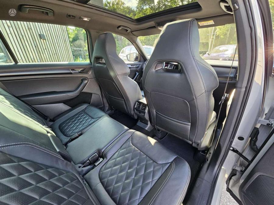 Grey Skoda Kodiaq 2021 in Vilnius, with an engine capacity of 1.97 L and mileage of 187 thousand km for 27000 €, photo 16 on AUTOMOTO.COM.LV