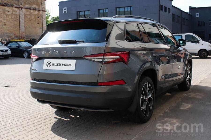 Grey Skoda Kodiaq 2021 in Riga, with an engine capacity of 1.50 L and mileage of 180 thousand km for 17800 €, photo 7 on AUTOMOTO.COM.LV