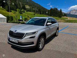 Grey Skoda Kodiaq 2021 in Vilnius, with an engine capacity of 1.97 L and mileage of 194 thousand km for 20700 €, photo  on AUTOMOTO.COM.LV