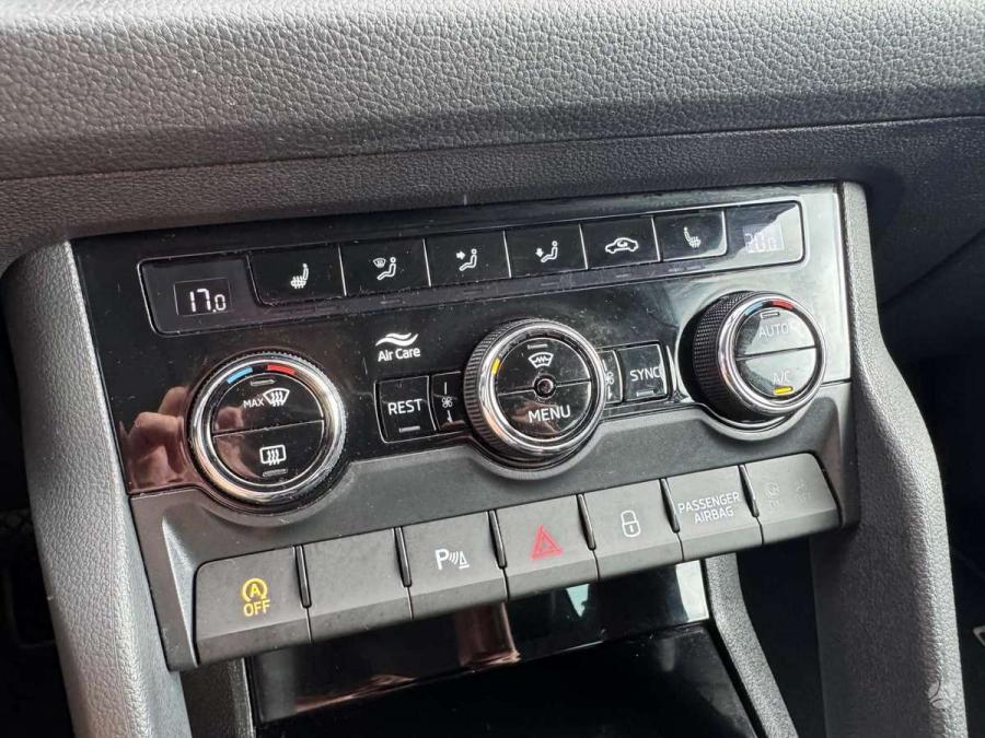 Grey Skoda Kodiaq 2021 in Vilnius, with an engine capacity of 1.97 L and mileage of 194 thousand km for 20699 €, photo 15 on AUTOMOTO.COM.LV