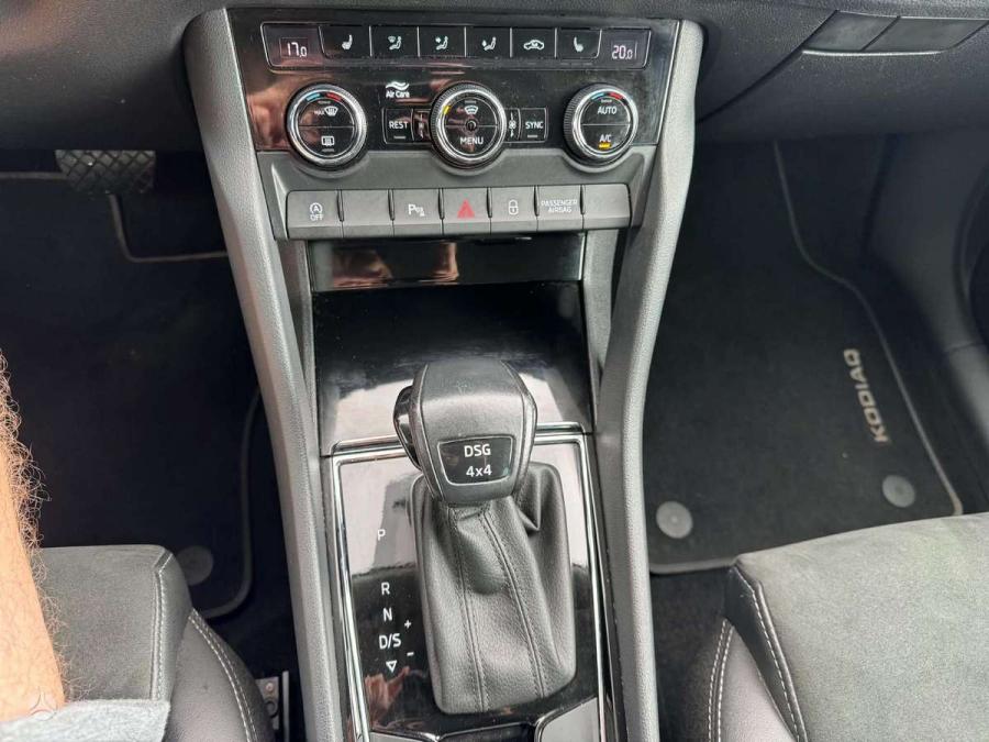 Grey Skoda Kodiaq 2021 in Vilnius, with an engine capacity of 1.97 L and mileage of 194 thousand km for 20699 €, photo 16 on AUTOMOTO.COM.LV