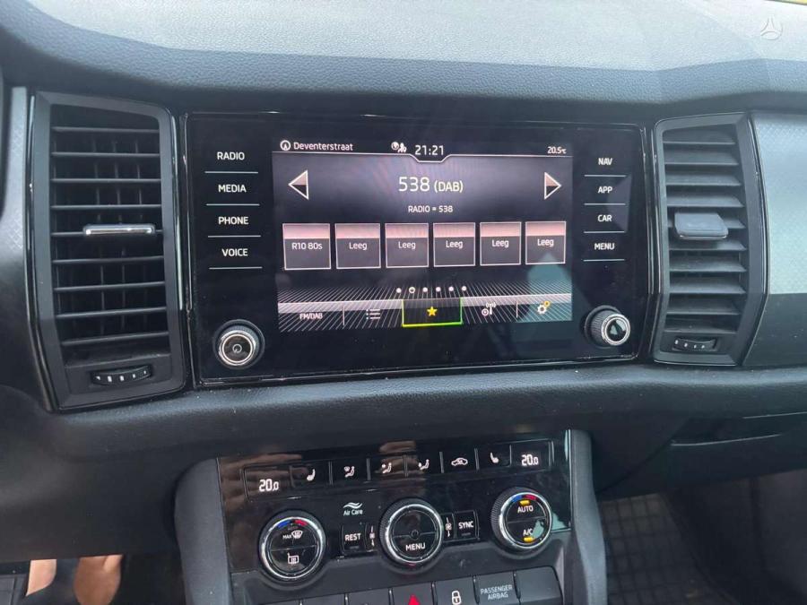Grey Skoda Kodiaq 2021 in Utena, with an engine capacity of 1.50 L and mileage of 219 thousand km for 13150 €, photo 11 on AUTOMOTO.COM.LV