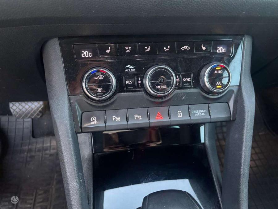 Grey Skoda Kodiaq 2021 in Utena, with an engine capacity of 1.50 L and mileage of 219 thousand km for 13150 €, photo 12 on AUTOMOTO.COM.LV