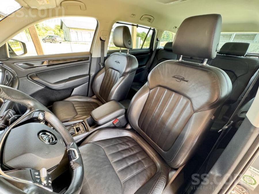 Grey Skoda Kodiaq 2021 in Riga, with an engine capacity of 2.00 L and mileage of 179 thousand km for 26600 €, photo 8 on AUTOMOTO.COM.LV