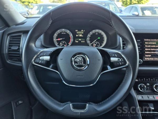 Grey Skoda Kodiaq 2021 in Riga, with an engine capacity of 1.50 L and mileage of 78 thousand km for 23290 €, photo 11 on AUTOMOTO.COM.LV