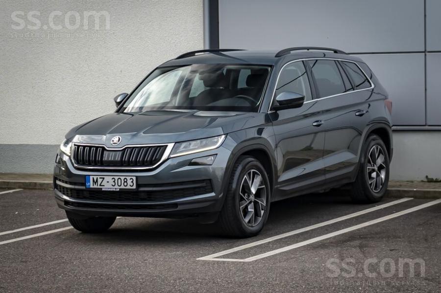 Grey Skoda Kodiaq 2021 in Riga, with an engine capacity of 1.50 L and mileage of 108 thousand km for 19950 €, photo 1 on AUTOMOTO.COM.LV