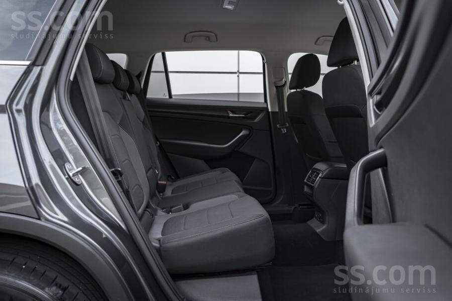 Grey Skoda Kodiaq 2021 in Riga, with an engine capacity of 1.50 L and mileage of 108 thousand km for 19950 €, photo 14 on AUTOMOTO.COM.LV