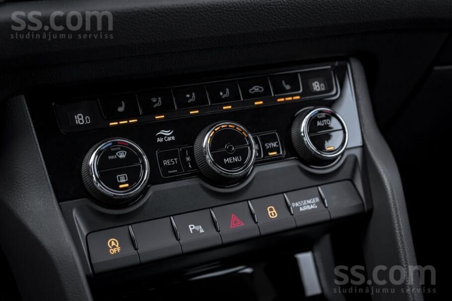 Grey Skoda Kodiaq 2021 in Riga, with an engine capacity of 1.50 L and mileage of 108 thousand km for 19950 €, photo 24 on AUTOMOTO.COM.LV