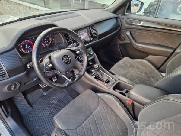 Grey Skoda Kodiaq 2022 in Riga, with an engine capacity of 2.00 L and mileage of 106 thousand km for 31900 €, photo 11 on AUTOMOTO.COM.LV