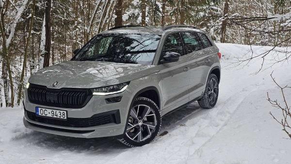 Pelēks Skoda Kodiaq 2022 Alīta, ar dzinēja tilpumu 1.97 L un nobraukumu 65 tūkst. km par 30490 €, foto 4 vietnē AUTOMOTO.COM.LV