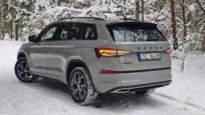 Grey Skoda Kodiaq 2022 in Alytus, with an engine capacity of 1.97 L and mileage of 65 thousand km for 30490 €, photo 8 on AUTOMOTO.COM.LV