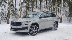 Grey Skoda Kodiaq 2022 in Alytus, with an engine capacity of 1.97 L and mileage of 65 thousand km for 30490 €, photo 12 on AUTOMOTO.COM.LV