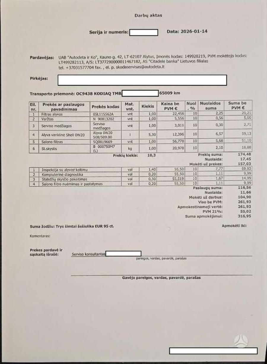 Grey Skoda Kodiaq 2022 in Alytus, with an engine capacity of 1.97 L and mileage of 65 thousand km for 30490 €, photo 36 on AUTOMOTO.COM.LV
