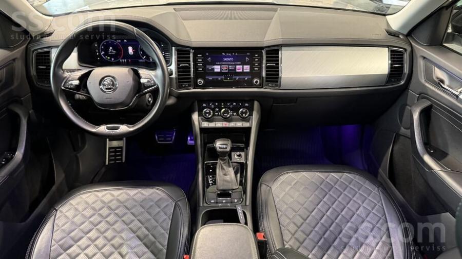 Grey Skoda Kodiaq 2022 in Riga, with an engine capacity of 2.00 L and mileage of 134 thousand km for 22900 €, photo 17 on AUTOMOTO.COM.LV