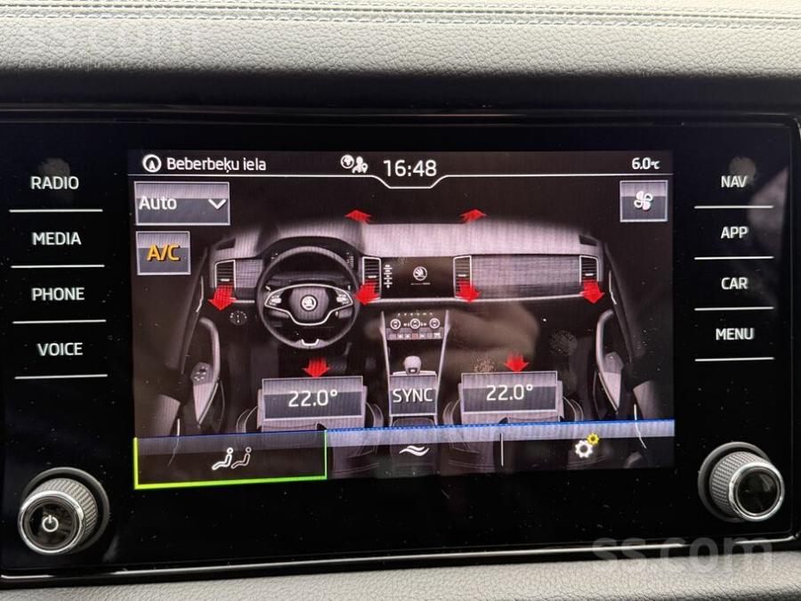 Серый Шкода Kodiaq 2022 в Рига, объемом двигателя 2.00 л и пробегом 197 тыс. км за 23990 €, фото 23 на AUTOMOTO.COM.LV