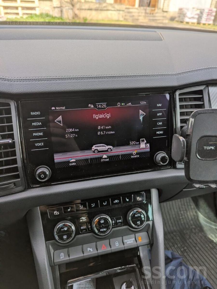 Серый Шкода Kodiaq 2022 в Мадона, объемом двигателя 2.00 л и пробегом 76 тыс. км за 28700 €, фото 13 на AUTOMOTO.COM.LV