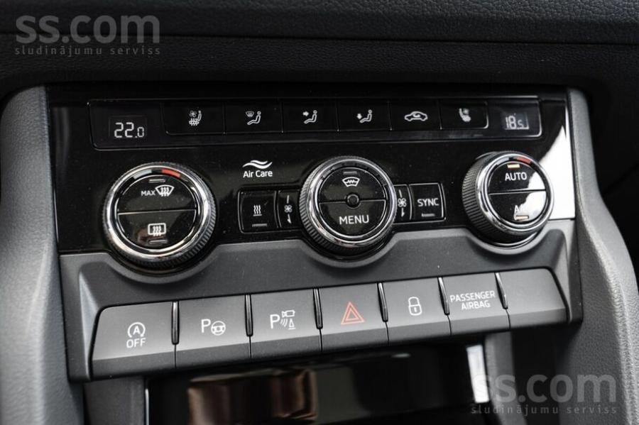 Grey Skoda Kodiaq 2022 in Riga, with an engine capacity of 2.00 L and mileage of 128 thousand km for 32550 €, photo 31 on AUTOMOTO.COM.LV