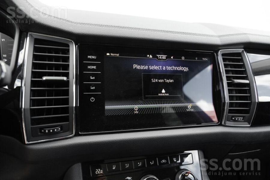 Grey Skoda Kodiaq 2022 in Riga, with an engine capacity of 2.00 L and mileage of 128 thousand km for 32550 €, photo 35 on AUTOMOTO.COM.LV
