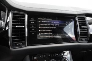 Grey Skoda Kodiaq 2022 in Riga, with an engine capacity of 2.00 L and mileage of 128 thousand km for 32550 €, photo 38 on AUTOMOTO.COM.LV