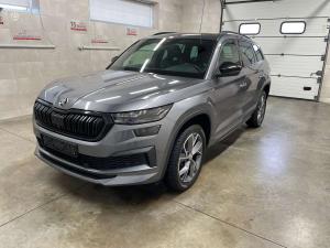 Grey Skoda Kodiaq 2022 in Marijampole, with an engine capacity of 1.50 L and mileage of 198 thousand km for 23474 €, photo  on AUTOMOTO.COM.LV