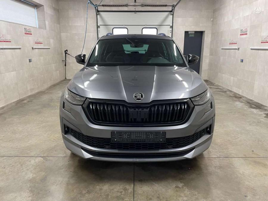 Grey Skoda Kodiaq 2022 in Marijampole, with an engine capacity of 1.50 L and mileage of 198 thousand km for 23474 €, photo 3 on AUTOMOTO.COM.LV