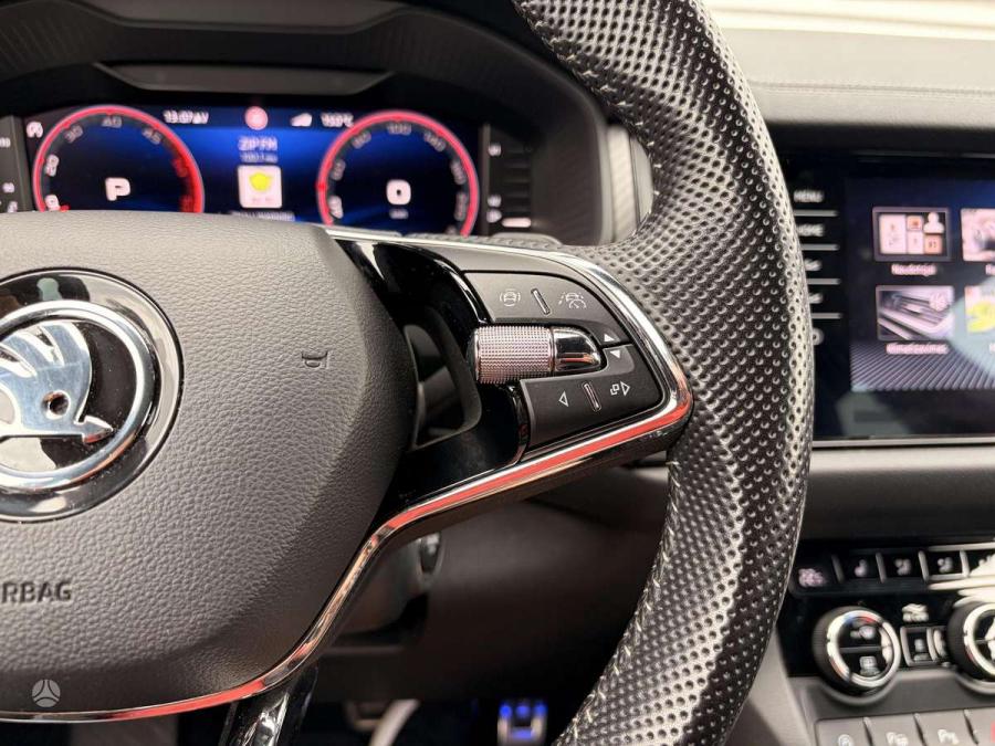Grey Skoda Kodiaq 2022 in Vilnius, with an engine capacity of 1.97 L and mileage of 155 thousand km for 27700 €, photo 13 on AUTOMOTO.COM.LV