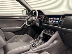 Grey Skoda Kodiaq 2022 in Vilnius, with an engine capacity of 1.97 L and mileage of 155 thousand km for 27700 €, photo 16 on AUTOMOTO.COM.LV
