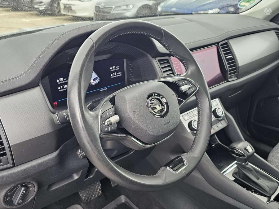 Pelēks Skoda Kodiaq 2022 Viļņa, ar dzinēja tilpumu 1.97 L un nobraukumu 193 tūkst. km par 22900 €, foto 12 vietnē AUTOMOTO.COM.LV