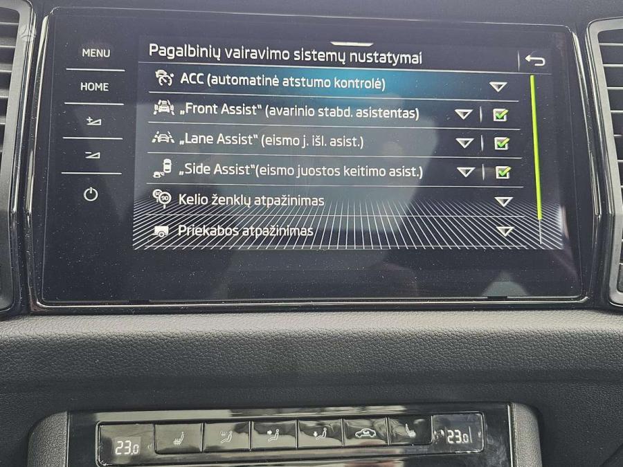 Pelēks Skoda Kodiaq 2022 Viļņa, ar dzinēja tilpumu 1.97 L un nobraukumu 193 tūkst. km par 22900 €, foto 27 vietnē AUTOMOTO.COM.LV