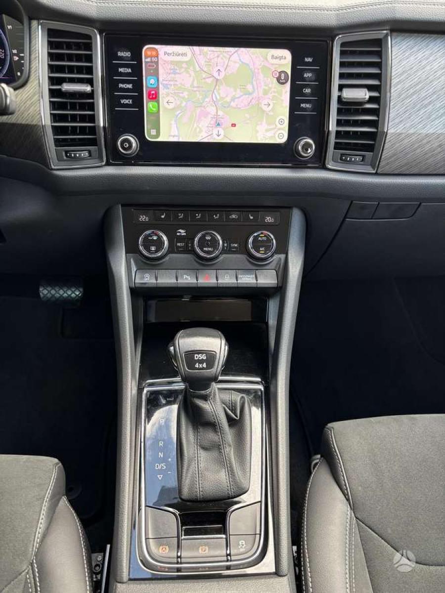 Серый Шкода Kodiaq 2022 в Вильнюс, объемом двигателя 1.97 л и пробегом 118 тыс. км за 28300 €, фото 14 на AUTOMOTO.COM.LV