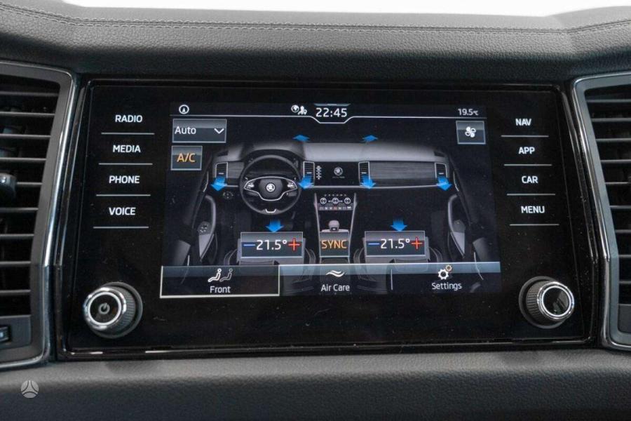 Pelēks Skoda Kodiaq 2022 Viļņa, ar dzinēja tilpumu 2.00 L un nobraukumu 159 tūkst. km par 25050 €, foto 15 vietnē AUTOMOTO.COM.LV