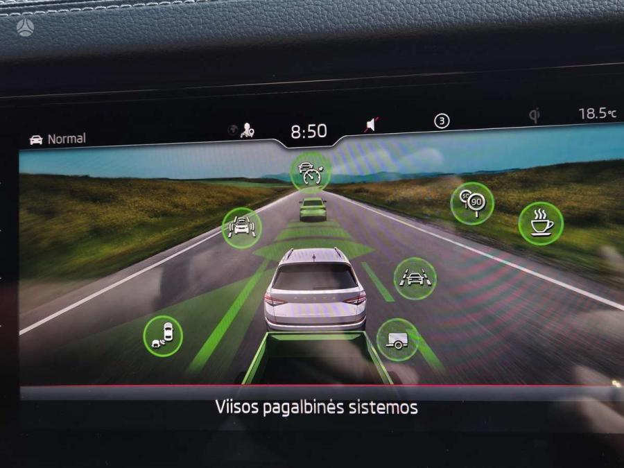 Pelēks Skoda Kodiaq 2022 Šauļi, ar dzinēja tilpumu 1.50 L un nobraukumu 218 tūkst. km par 24800 €, foto 30 vietnē AUTOMOTO.COM.LV