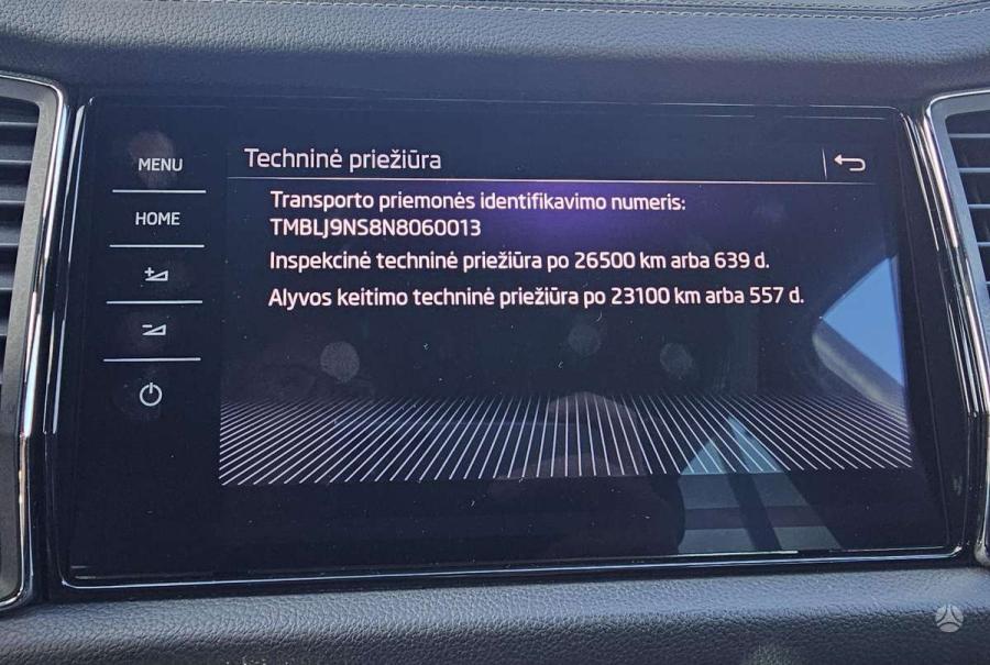Pelēks Skoda Kodiaq 2022 Viļņa, ar dzinēja tilpumu 1.97 L un nobraukumu 176 tūkst. km par 25700 €, foto 29 vietnē AUTOMOTO.COM.LV