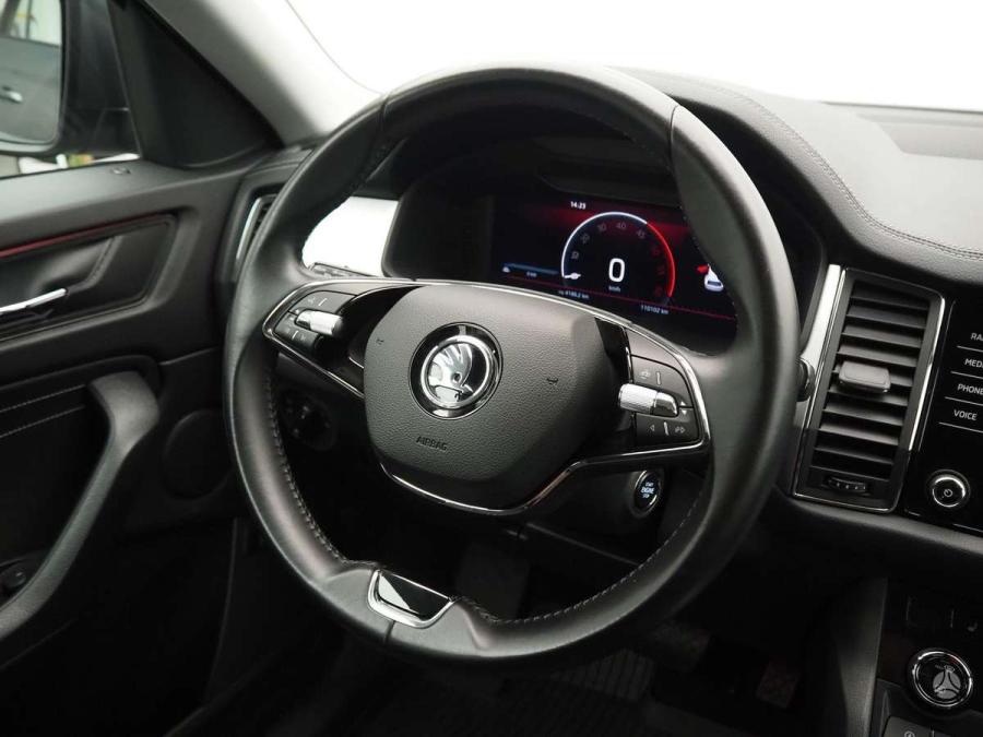 Grey Skoda Kodiaq 2022 in Vilnius, with an engine capacity of 1.97 L and mileage of 110 thousand km for 24200 €, photo 21 on AUTOMOTO.COM.LV