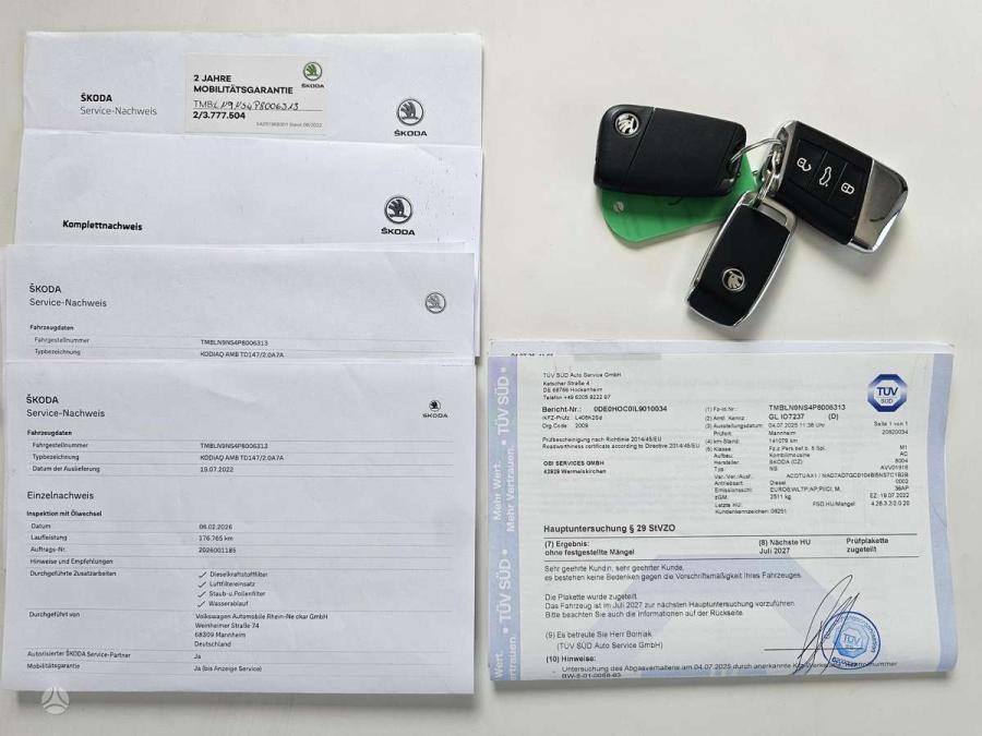 Серый Шкода Kodiaq 2022 в Вильнюс, объемом двигателя 1.97 л и пробегом 200 тыс. км за 22500 €, фото 38 на AUTOMOTO.COM.LV