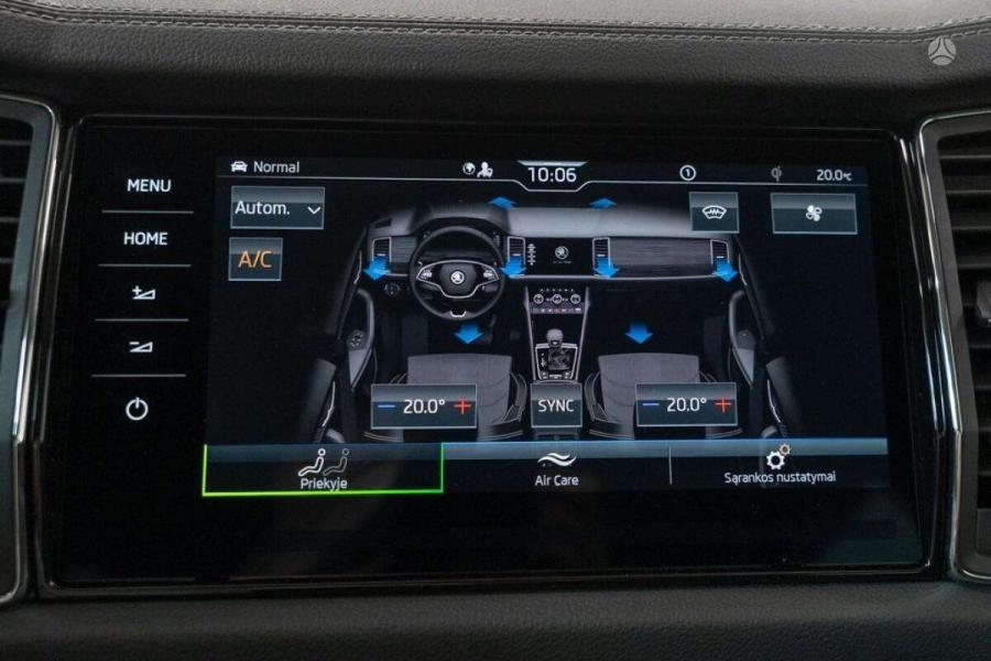 Grey Skoda Kodiaq 2022 in Vilnius, with an engine capacity of 2.00 L and mileage of 138 thousand km for 29900 €, photo 18 on AUTOMOTO.COM.LV