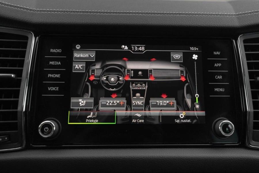 Серый Шкода Kodiaq 2022 в Вильнюс, объемом двигателя 2.00 л и пробегом 119 тыс. км за 28200 €, фото 19 на AUTOMOTO.COM.LV