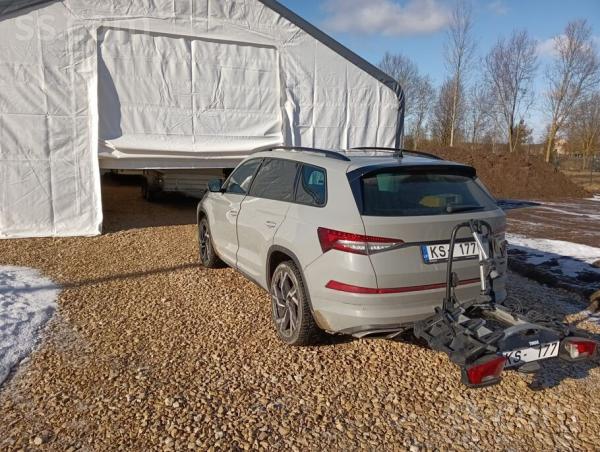 Grey Skoda Kodiaq 2023 in Riga, with an engine capacity of 2.00 L and mileage of 84 thousand km for 39000 €, photo 9 on AUTOMOTO.COM.LV