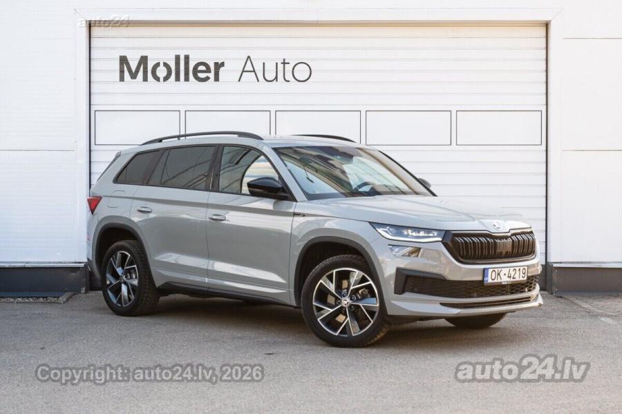 Grey Skoda Kodiaq 2023 in Riga, with an engine capacity of 2.00 L and mileage of 119 thousand km for 33766 €, photo 3 on AUTOMOTO.COM.LV