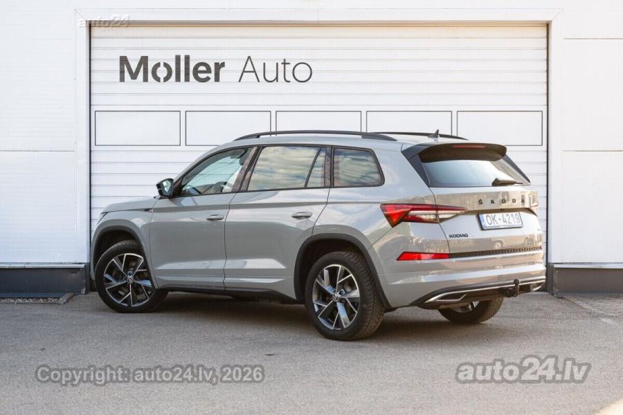 Grey Skoda Kodiaq 2023 in Riga, with an engine capacity of 2.00 L and mileage of 119 thousand km for 33766 €, photo 5 on AUTOMOTO.COM.LV