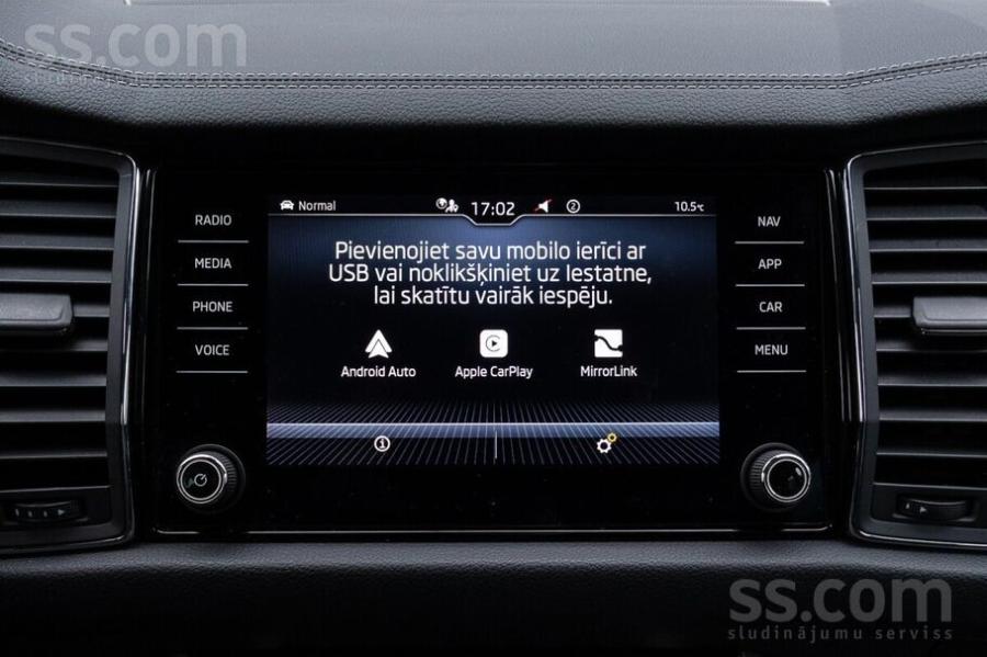 Grey Skoda Kodiaq 2023 in Riga, with an engine capacity of 2.00 L and mileage of 165 thousand km for 28950 €, photo 14 on AUTOMOTO.COM.LV