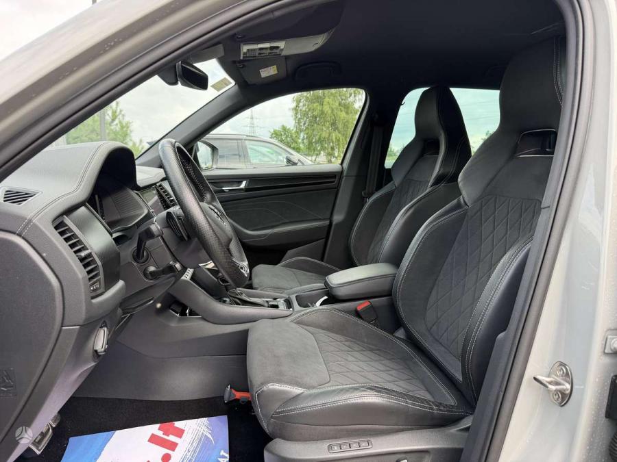 Grey Skoda Kodiaq 2023 in Kaunas, with an engine capacity of 1.50 L and mileage of 163 thousand km for 26900 €, photo 13 on AUTOMOTO.COM.LV